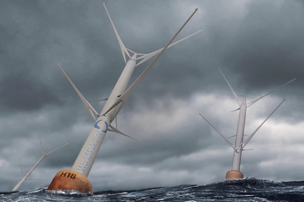 Contra-Rotating Vertical Turbines to Double Energy Production